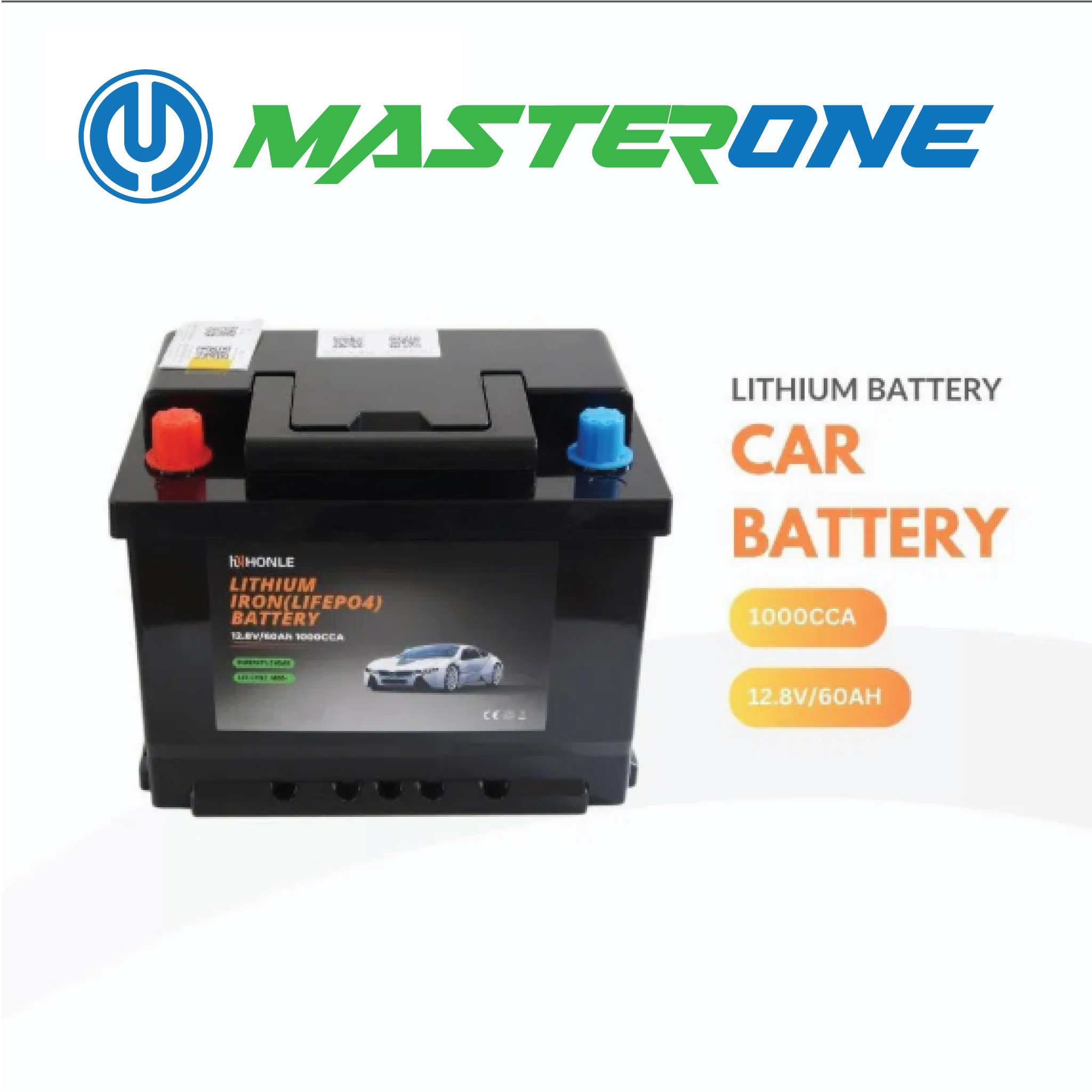 12.8V 60 AH 1000 CCA- Car Starting Battery ( Lithium Iron Po4) - MasterOne
